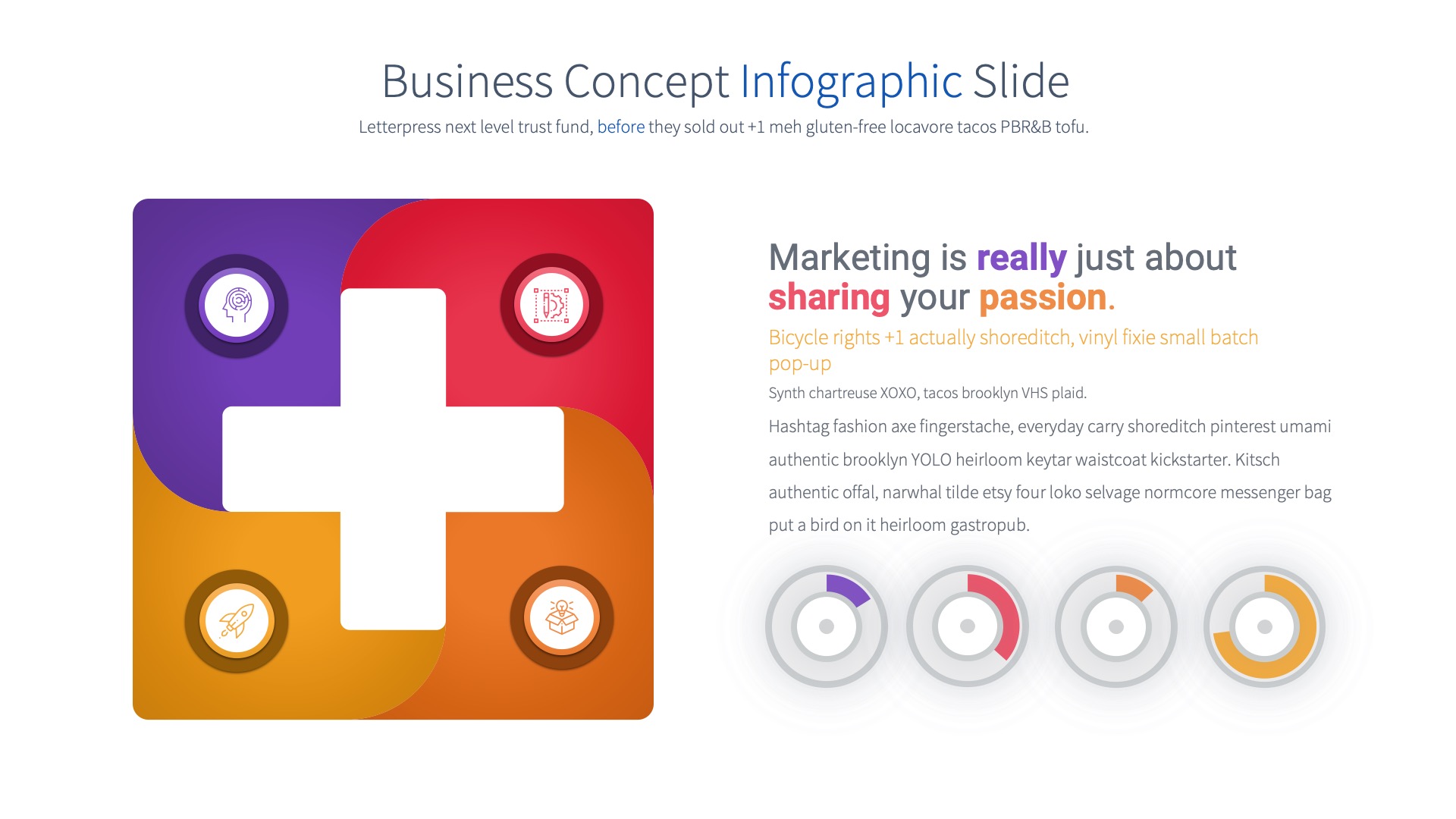 Business Concept - PowerPoint Infographics Slides, Presentation Templates