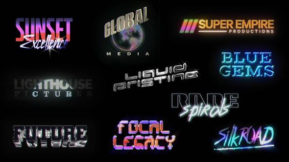 VHS Retro Logos, After Effects Project Files | VideoHive