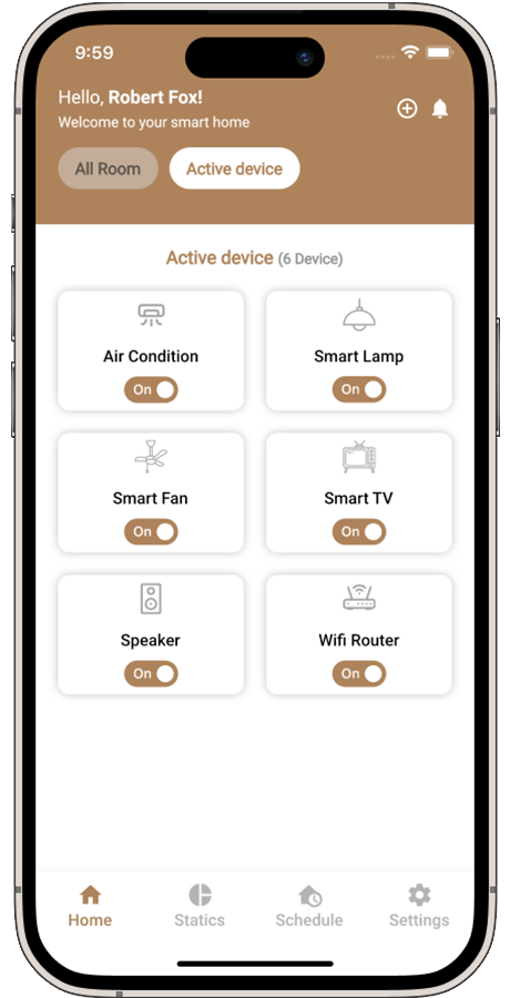 Smart Home App Template Iot App Home Control App Home Automation App Flutter