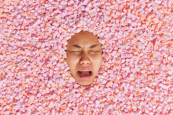 Doleful displeased young Afro American woman cries from despair keeps ...