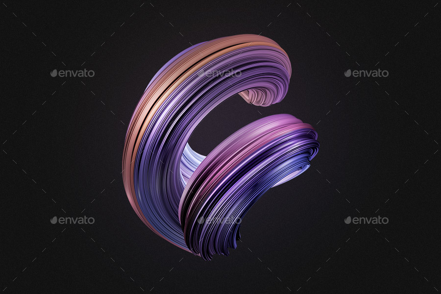 3D Liquid Twisted Transparent PNG Shapes, Graphics | GraphicRiver