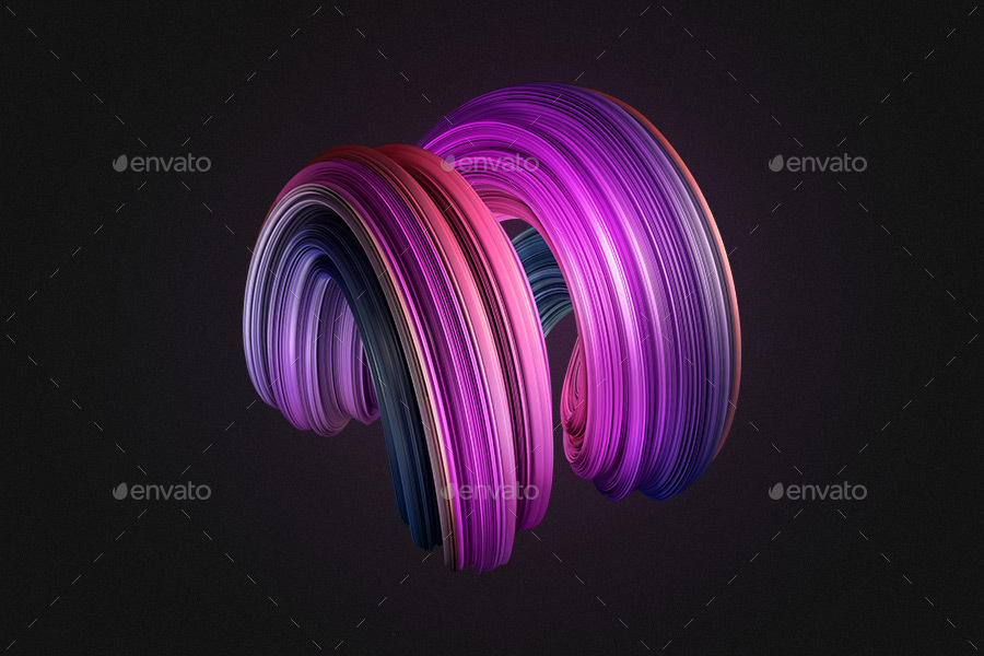 3D Liquid Twisted Transparent PNG Shapes, Graphics | GraphicRiver