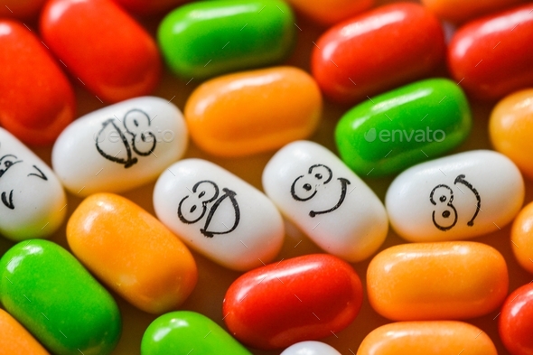 Happy candy used for presentations of emotions and fun Stock Photo by ...