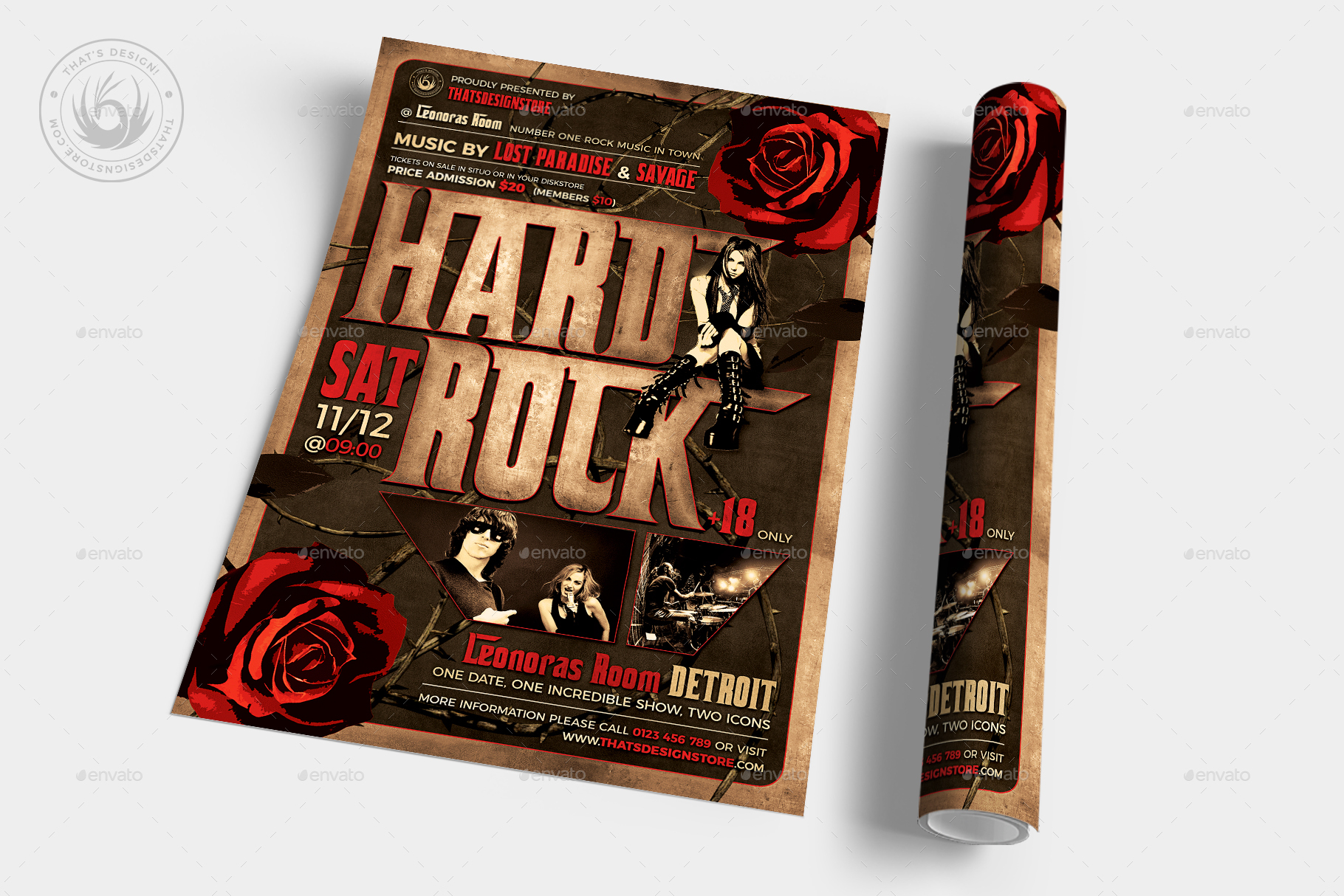 Hard Rock Flyer Template V1, Print Templates | GraphicRiver