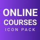 Online Courses Icon Pack, Icons | GraphicRiver