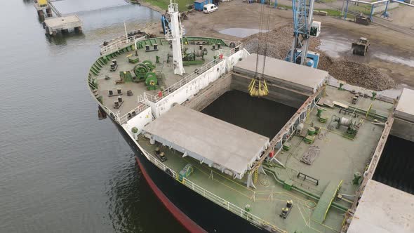 Ship Trunk Loaded with Bulk Cargo, Stock Footage | VideoHive