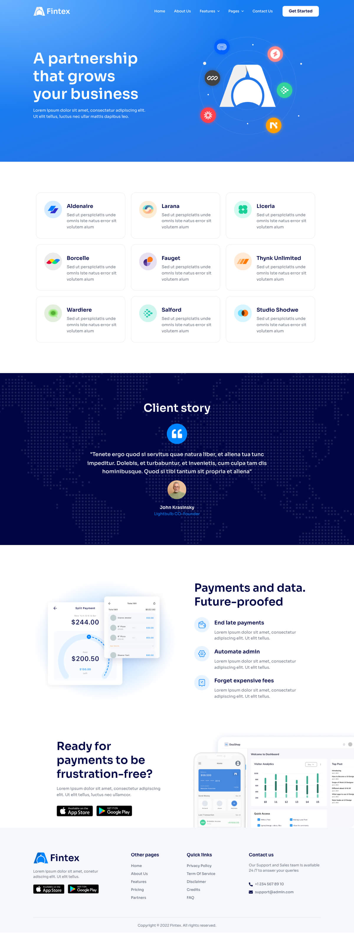 Fintex - Mobile App & Fintech Startup Elementor Template Kit by tokomoo