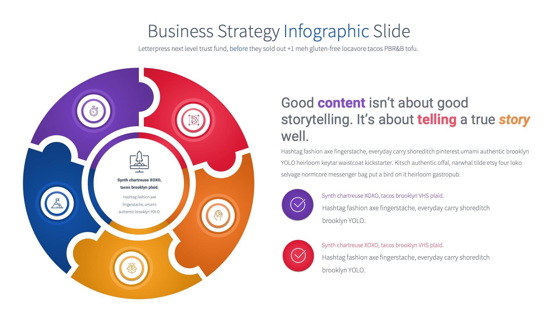 Business Strategy - PowerPoint Infographics Slides, Presentation Templates