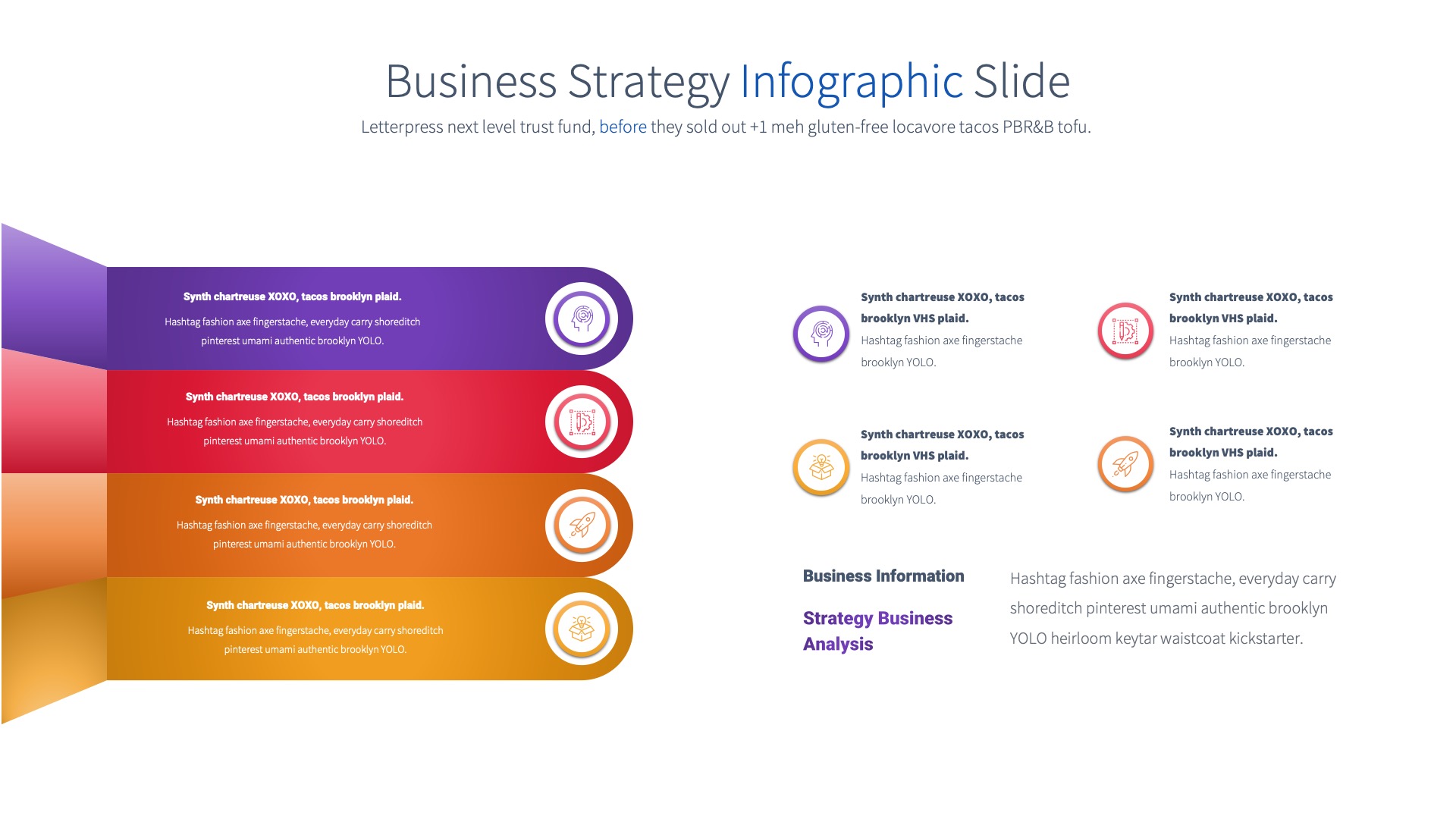 Business Strategy - PowerPoint Infographics Slides, Presentation Templates