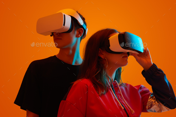 Modern people in VR goggles Stock Photo by kegfire | PhotoDune