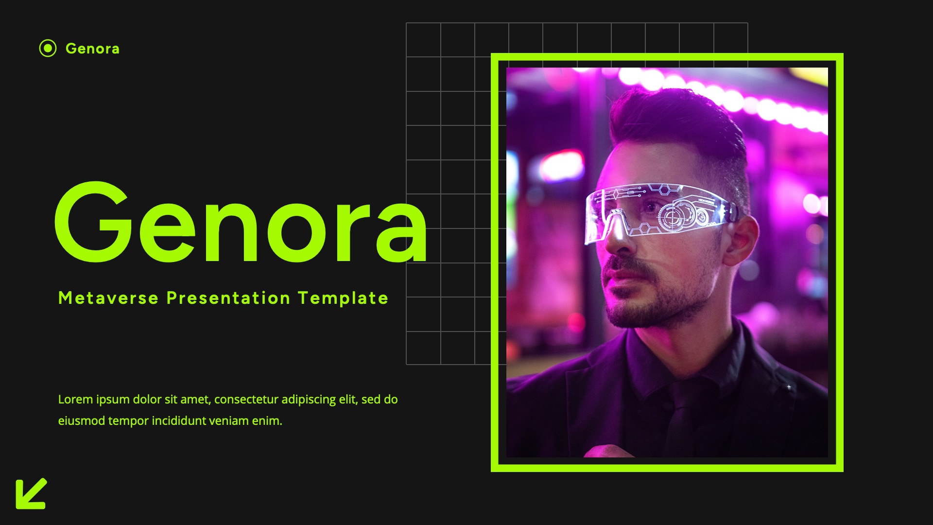 Genora - Metaverse Presentation Template Keynote, Presentation Templates