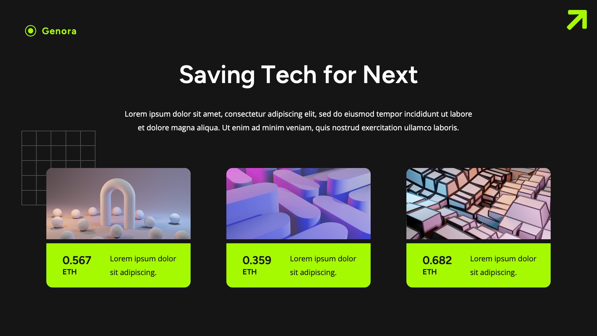 Genora - Metaverse Presentation Template Keynote, Presentation Templates