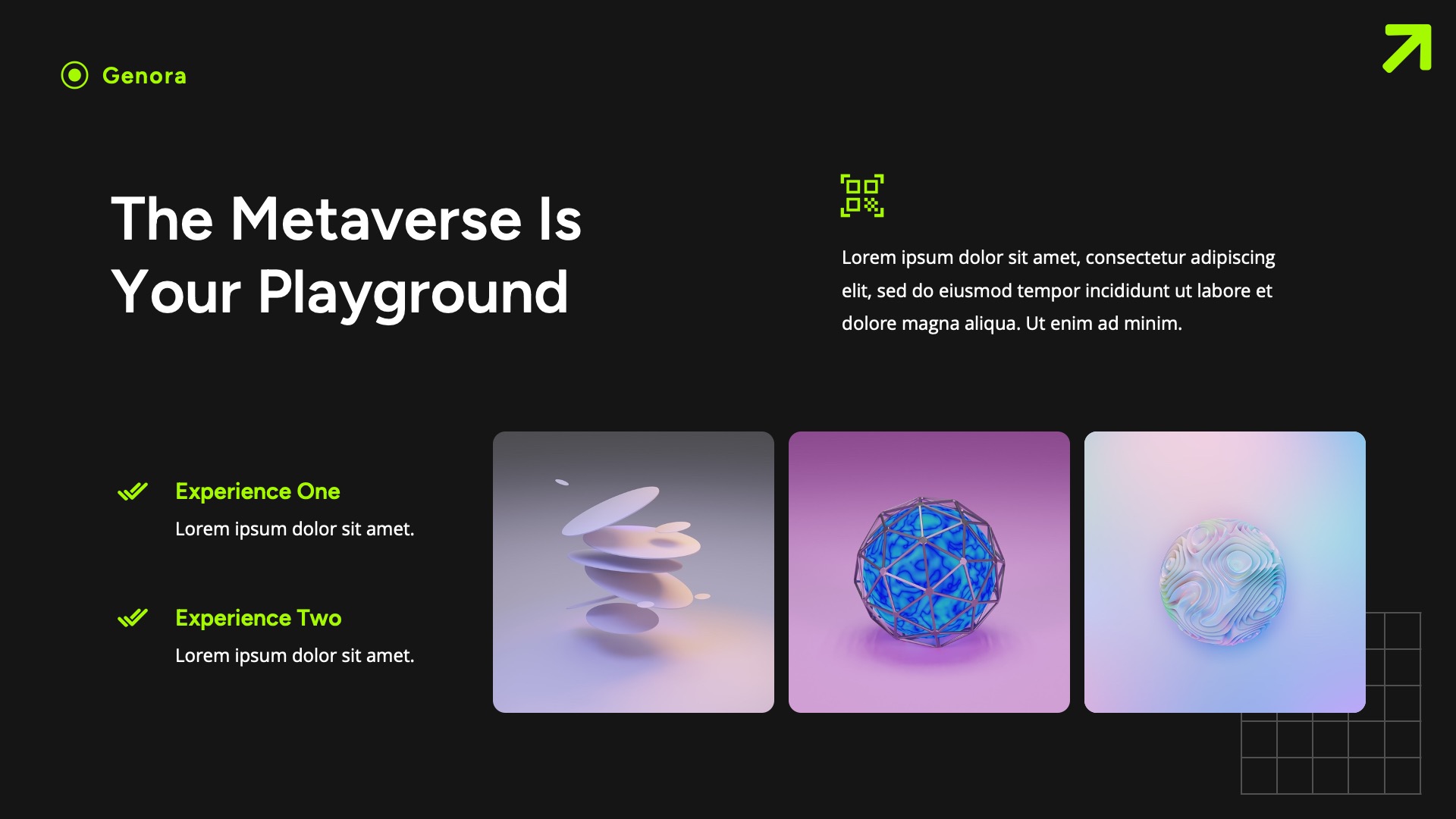 Genora - Metaverse Presentation Template Keynote, Presentation Templates