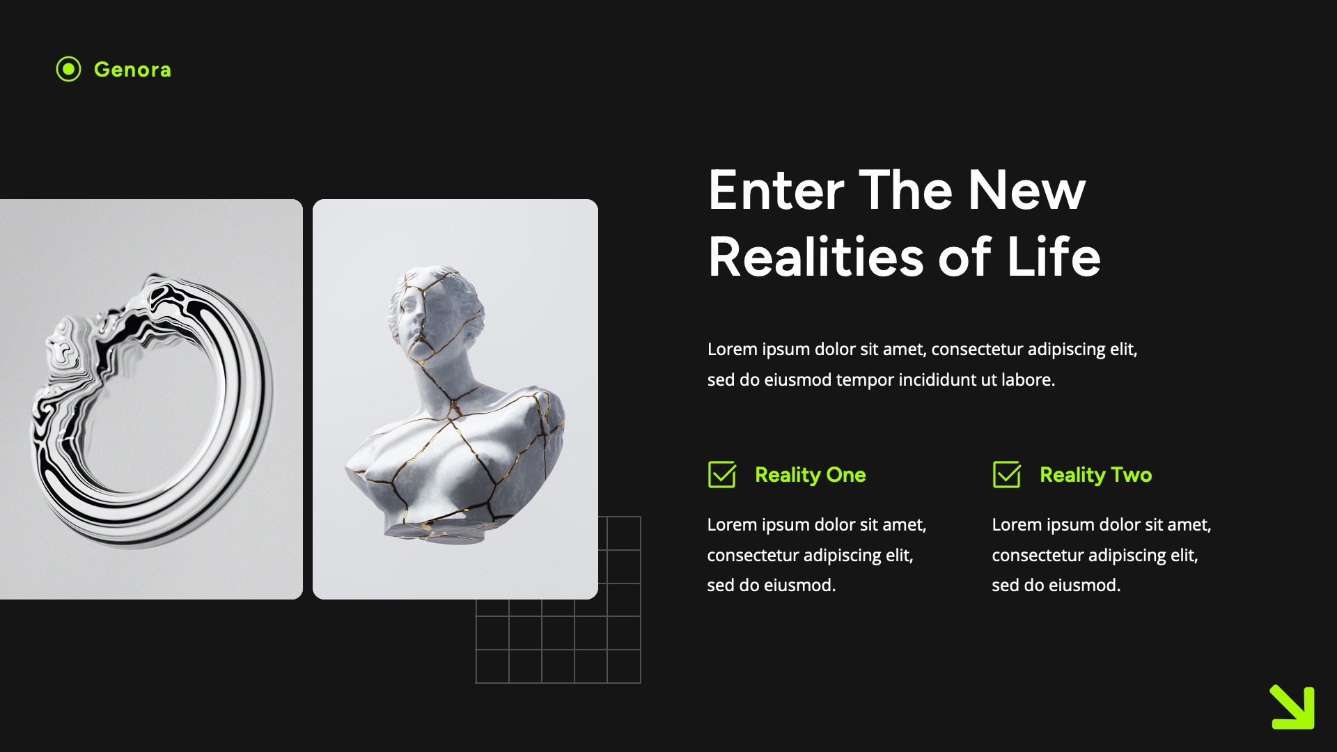 Genora - Metaverse Presentation Template Keynote, Presentation Templates