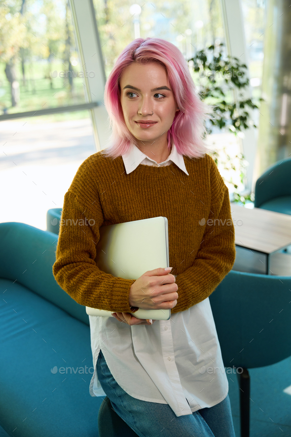 Portrait of smart lady with bright appearance Stock Photo by svitlanah