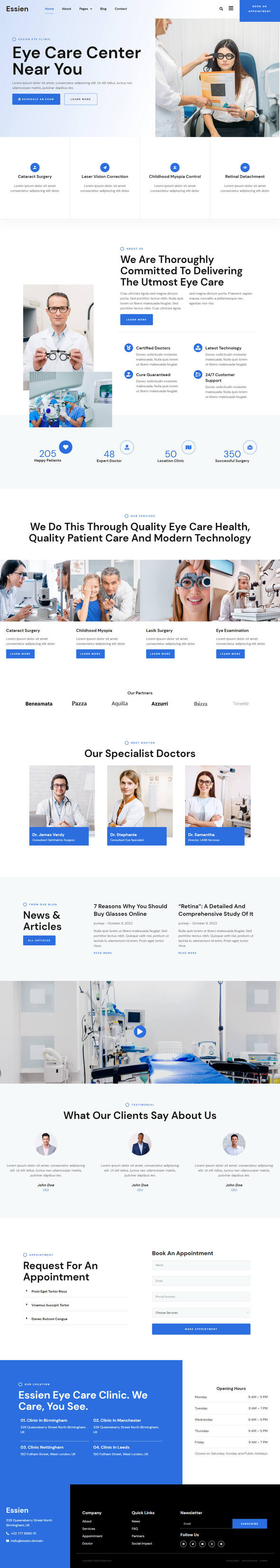 Essien - Eye Care Clinic Elementor Template Kit by envalab | ThemeForest