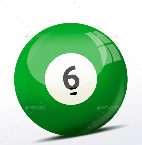 Number six billiard ball Stock Photo by ozaiachin | PhotoDune