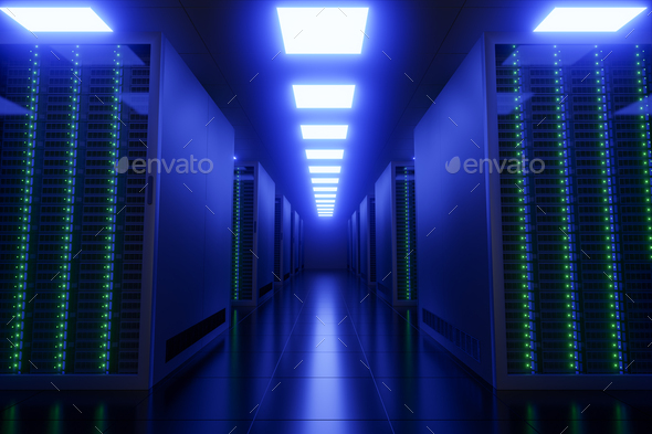 Server room interior Stock Photo by MegiasD | PhotoDune