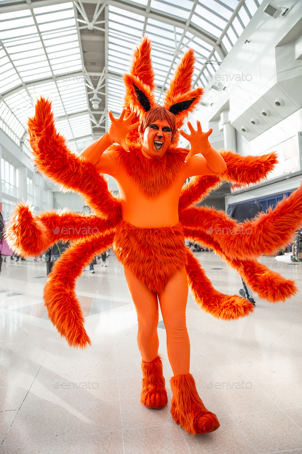 A colourful cosplayer dressed as a Japanese Anime monster Stock Photo ...
