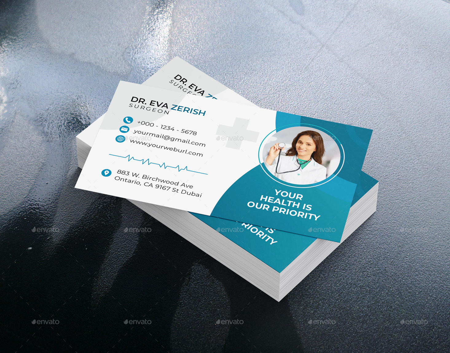 Medical Business Card Template, Print Templates | GraphicRiver