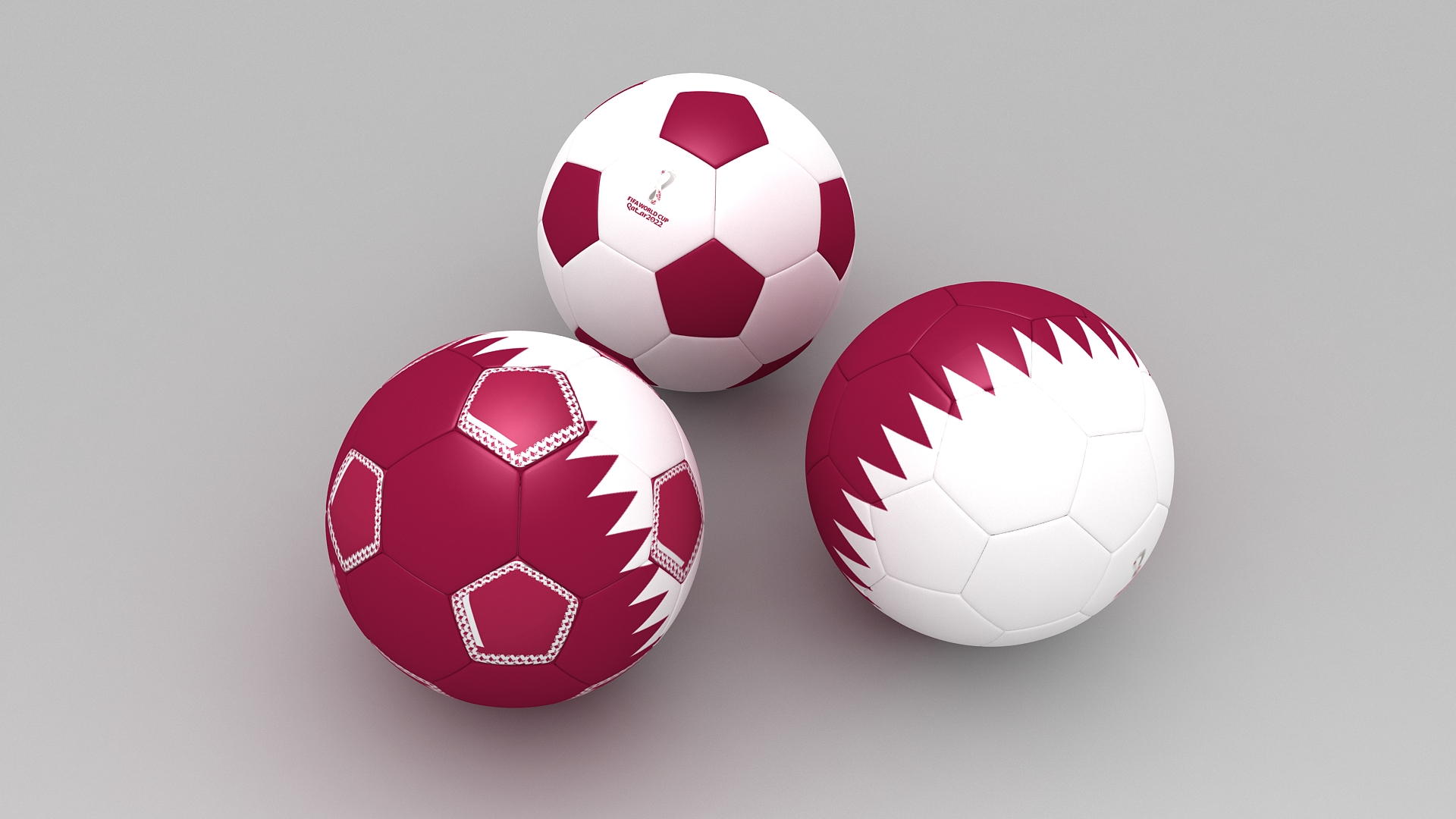 Soccer Ball Qatar Flag by Polygon3d | 3DOcean