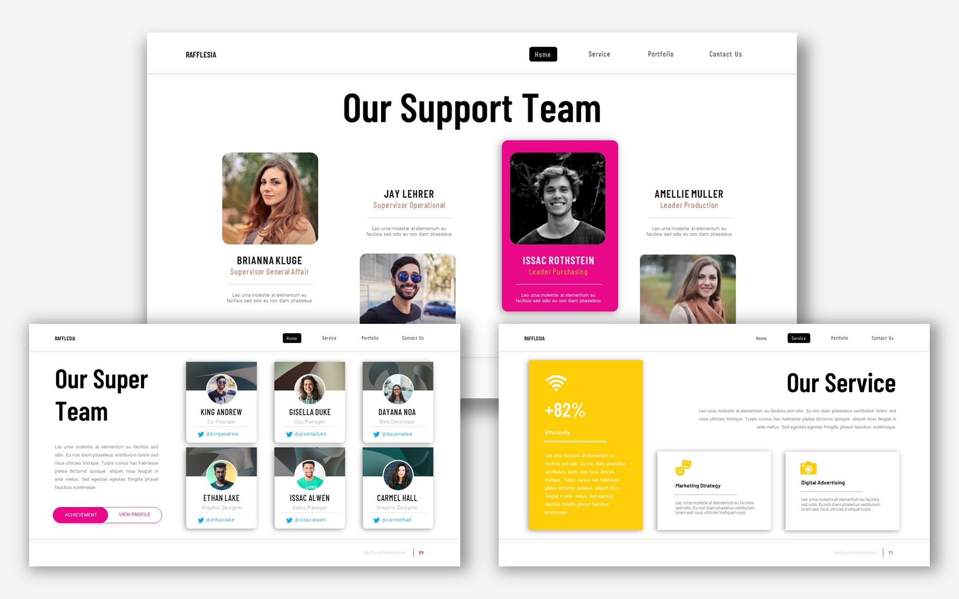 Rafflesia - Pink Yellow PowerPoint Business Creative Template ...