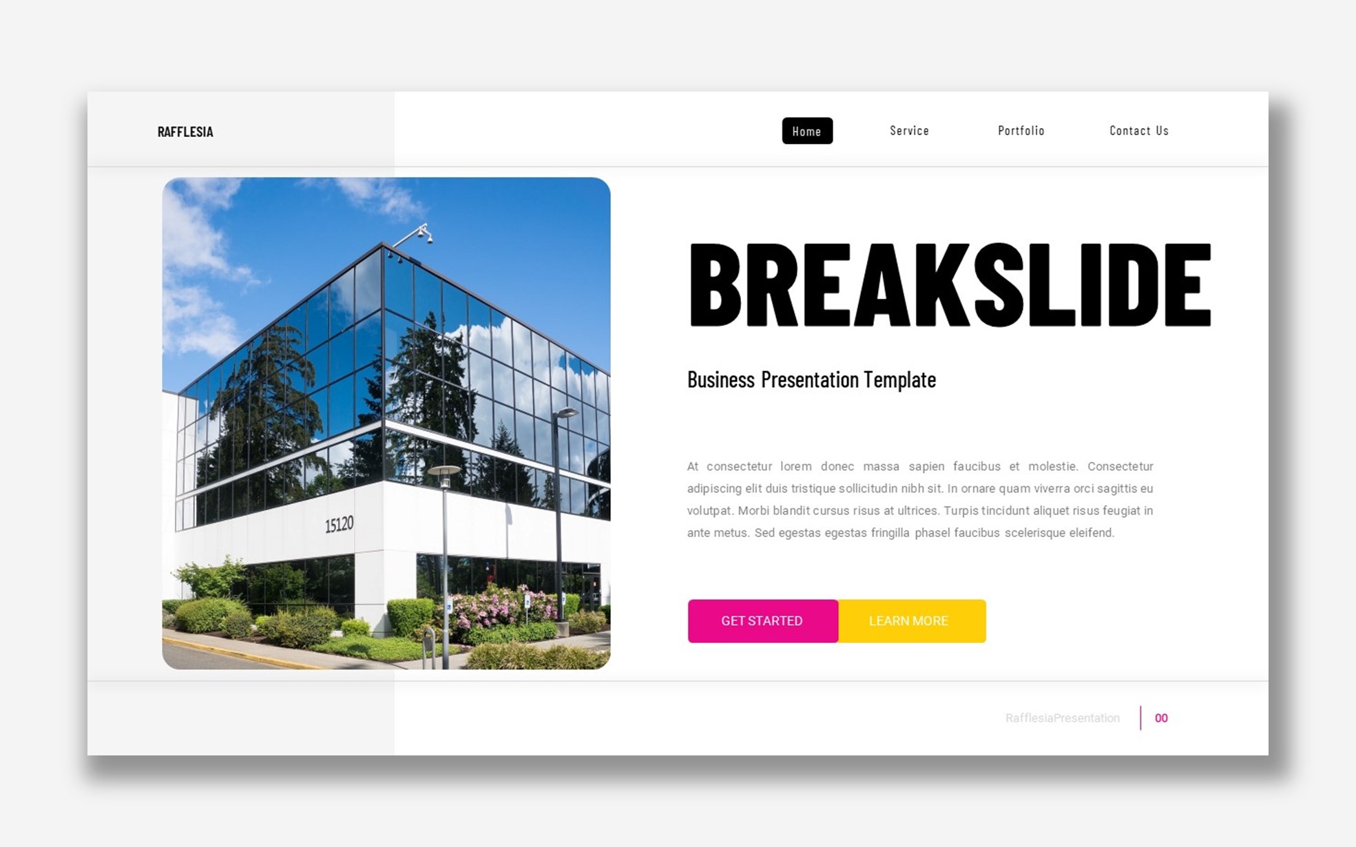 Rafflesia - Pink Yellow PowerPoint Business Creative Template ...