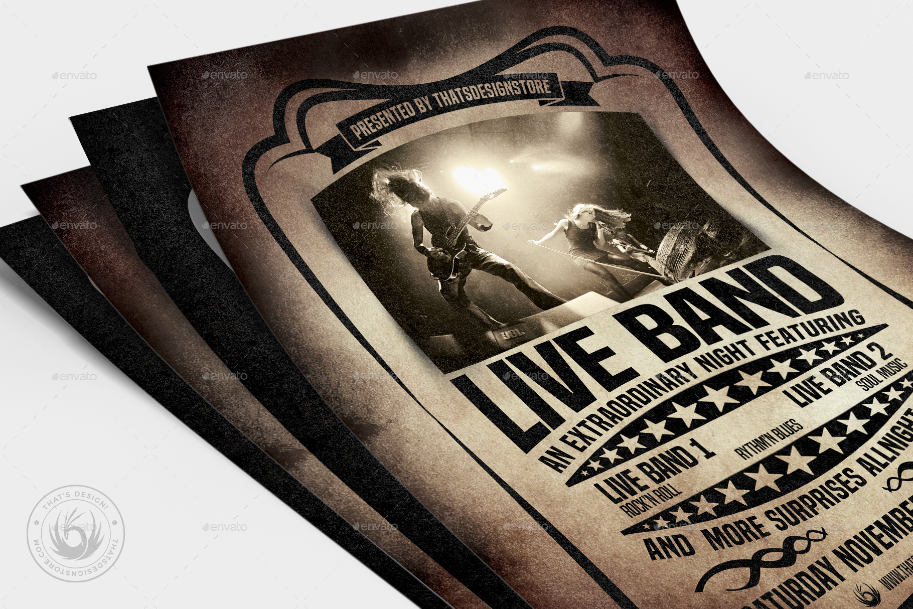 Live Concert Flyer Template V1, Print Templates | GraphicRiver
