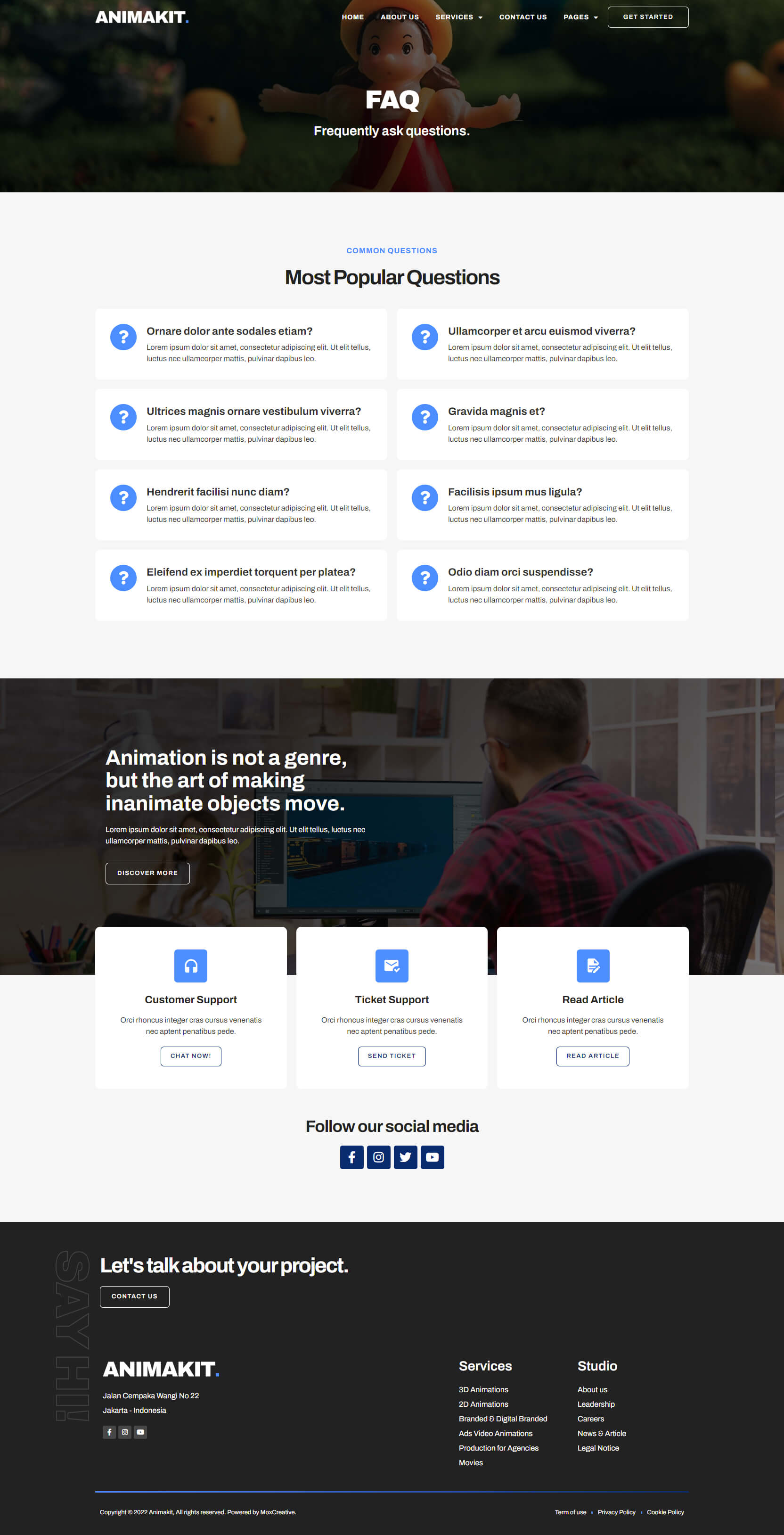 Animakit - Animation Studio Elementor Pro Template Kit by moxcreative