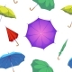 Seamless Pattern Design with Colorful Umbrellas, Vectors | GraphicRiver