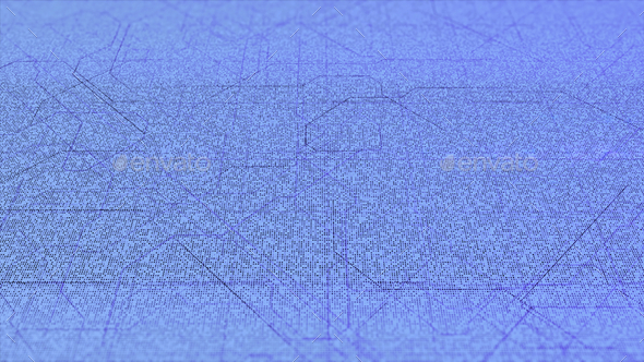 Board diagram of moving lines. Animation. Bright technological ...