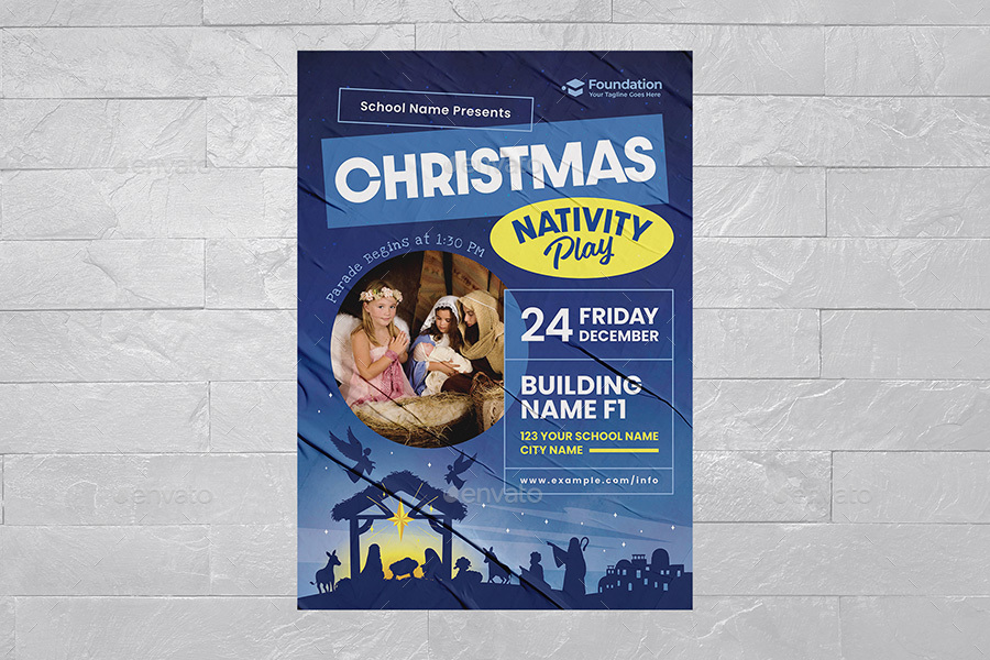 Nativity Flyer Template, Print Templates | GraphicRiver