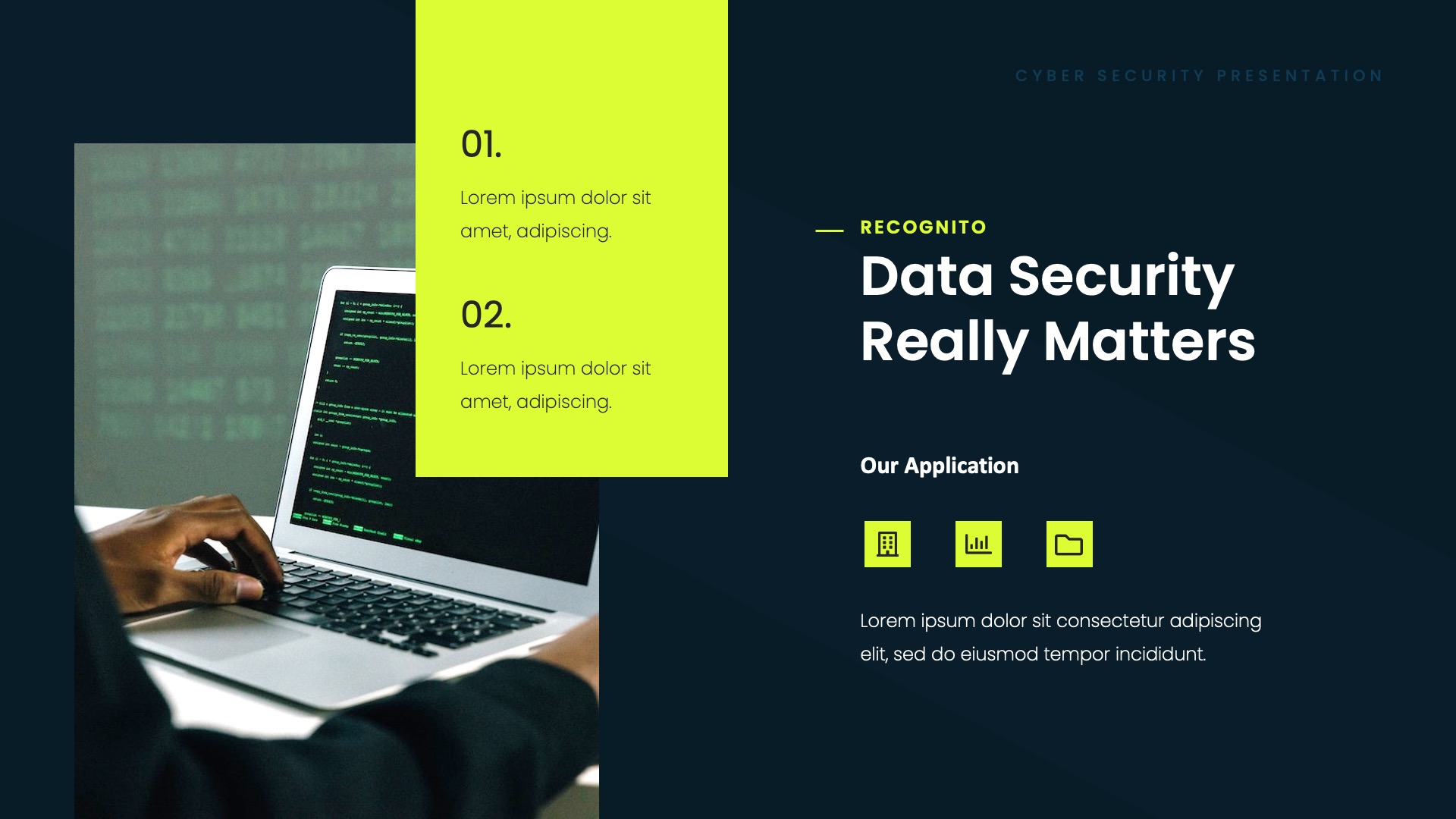 Recognito - Cyber Security PowerPoint Presentation, Presentation Templates