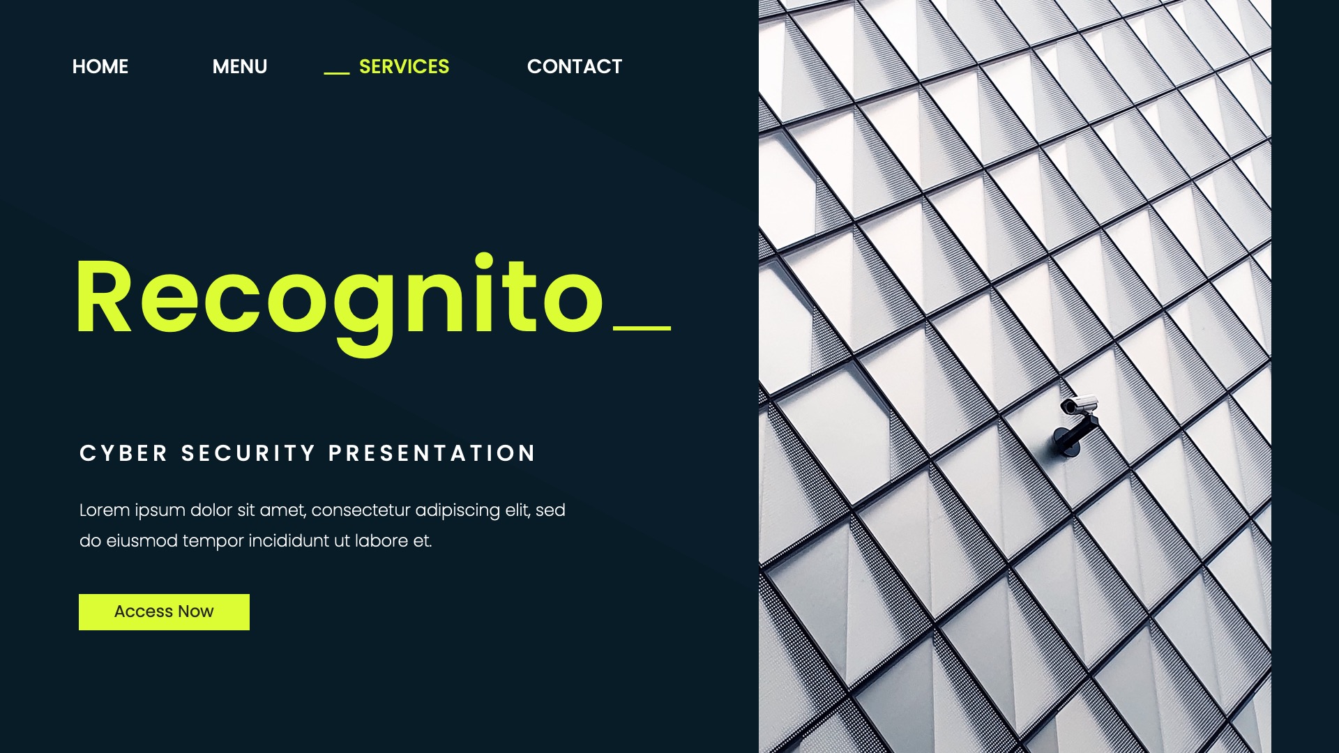 Recognito - Cyber Security Keynote Presentation, Presentation Templates