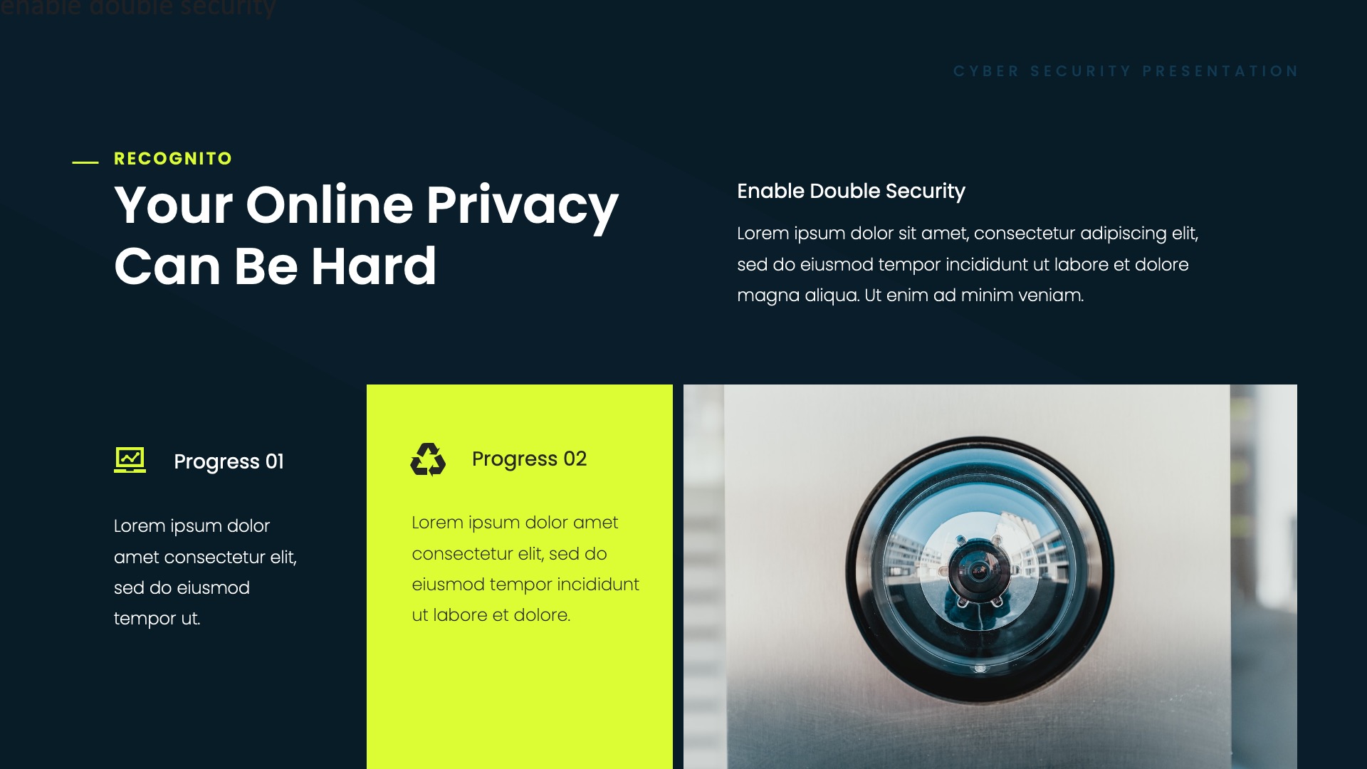 Recognito - Cyber Security Keynote Presentation, Presentation Templates