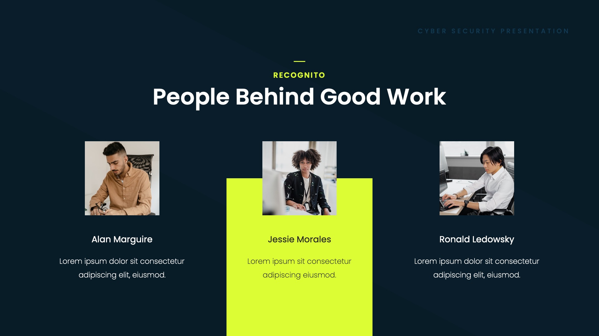 Recognito - Cyber Security Keynote Presentation, Presentation Templates