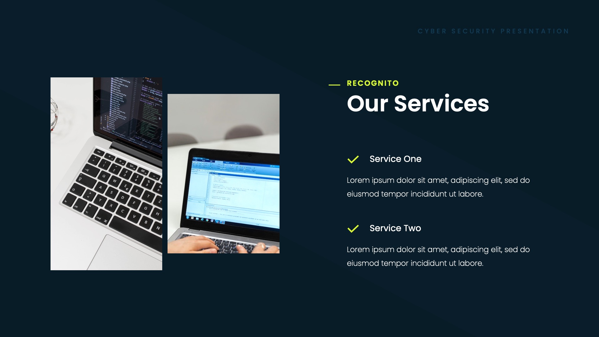 Recognito - Cyber Security Keynote Presentation, Presentation Templates