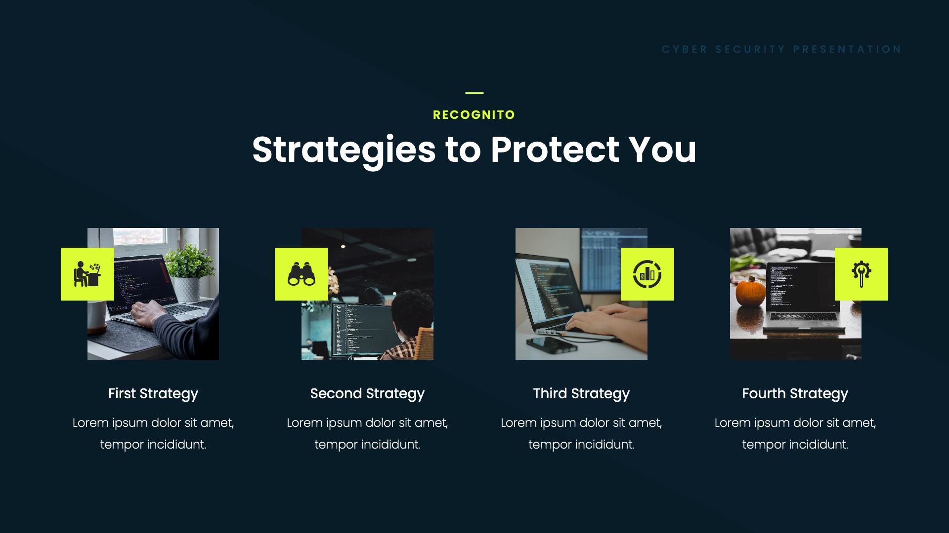 Recognito - Cyber Security Keynote Presentation, Presentation Templates