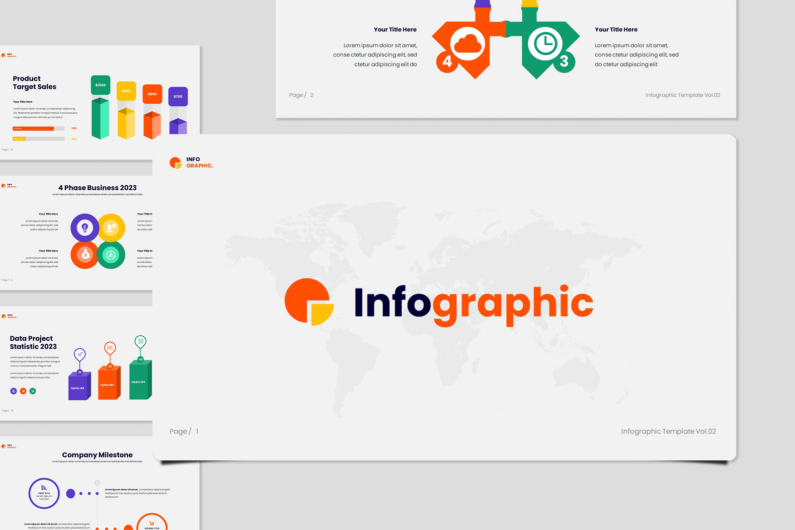 Infographic Vol.02 Google Slide Template, Presentation Templates ...