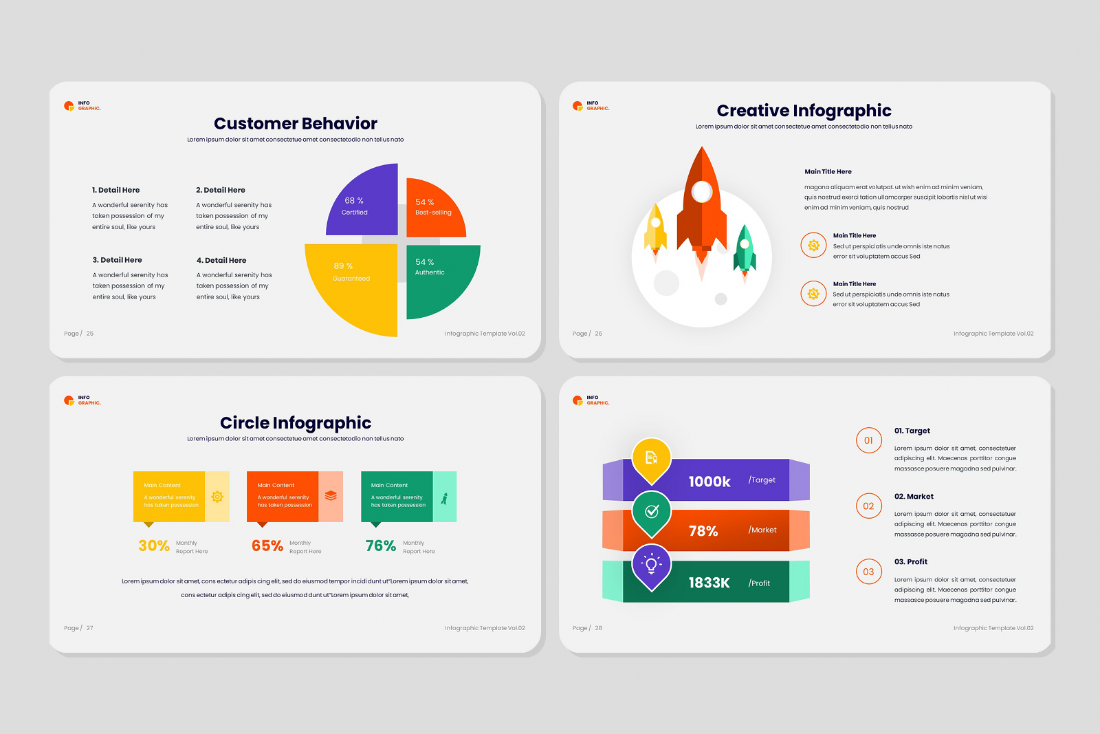 Infographic Vol.02 Google Slide Template, Presentation Templates ...