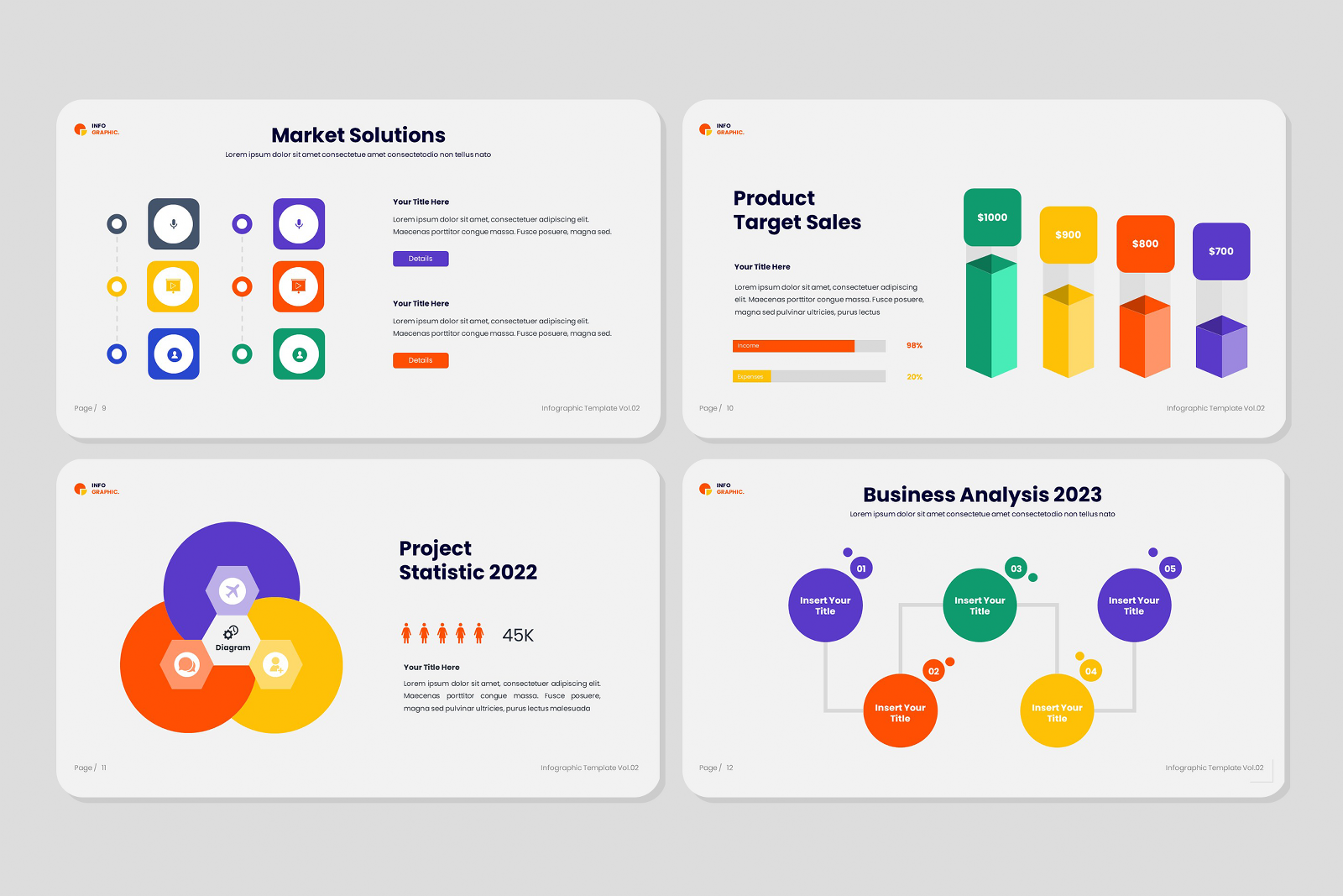 Infographic Vol.02 Google Slide Template, Presentation Templates ...