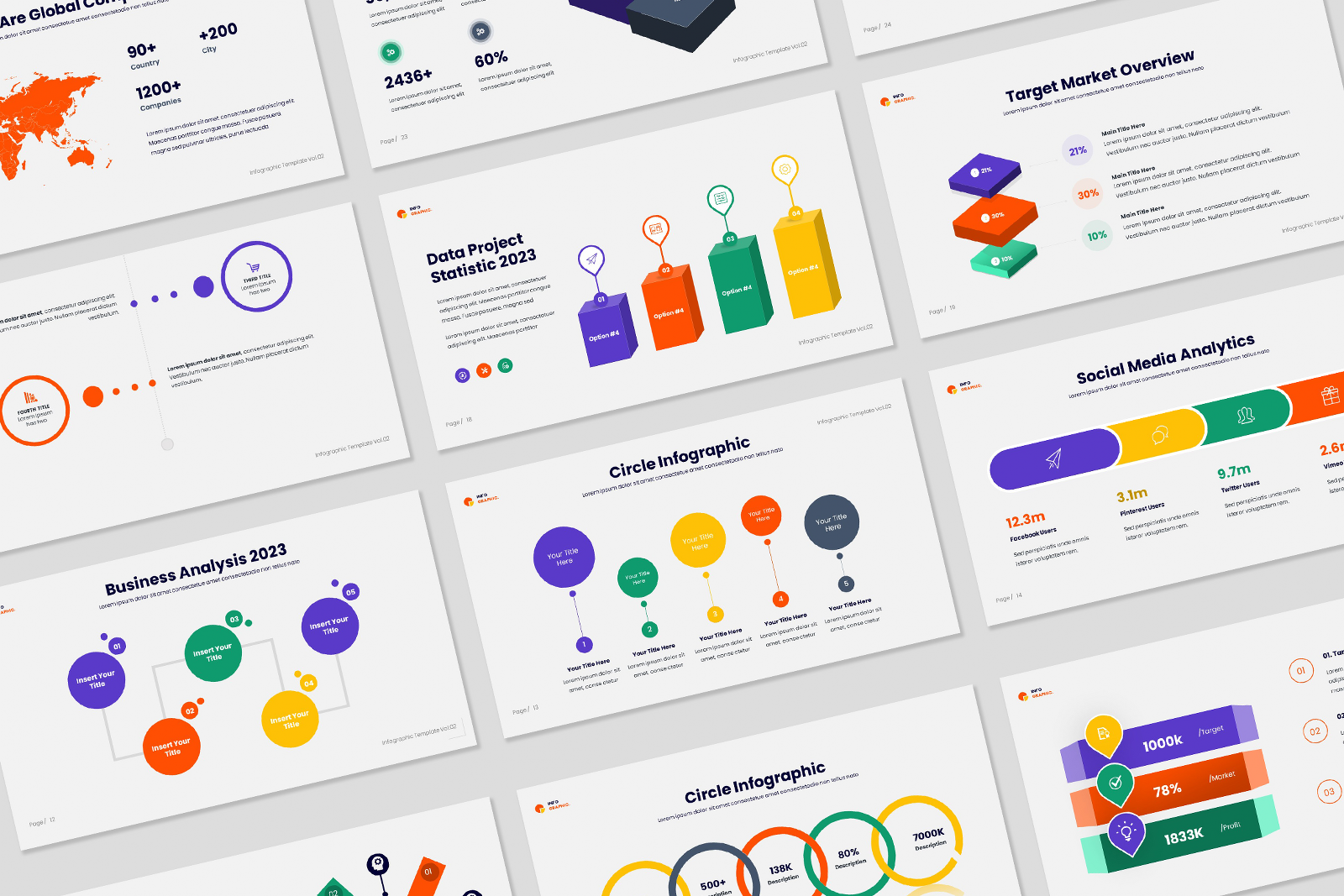 Infographic Vol.02 Powerpoint Template by AnnoraStudio | GraphicRiver