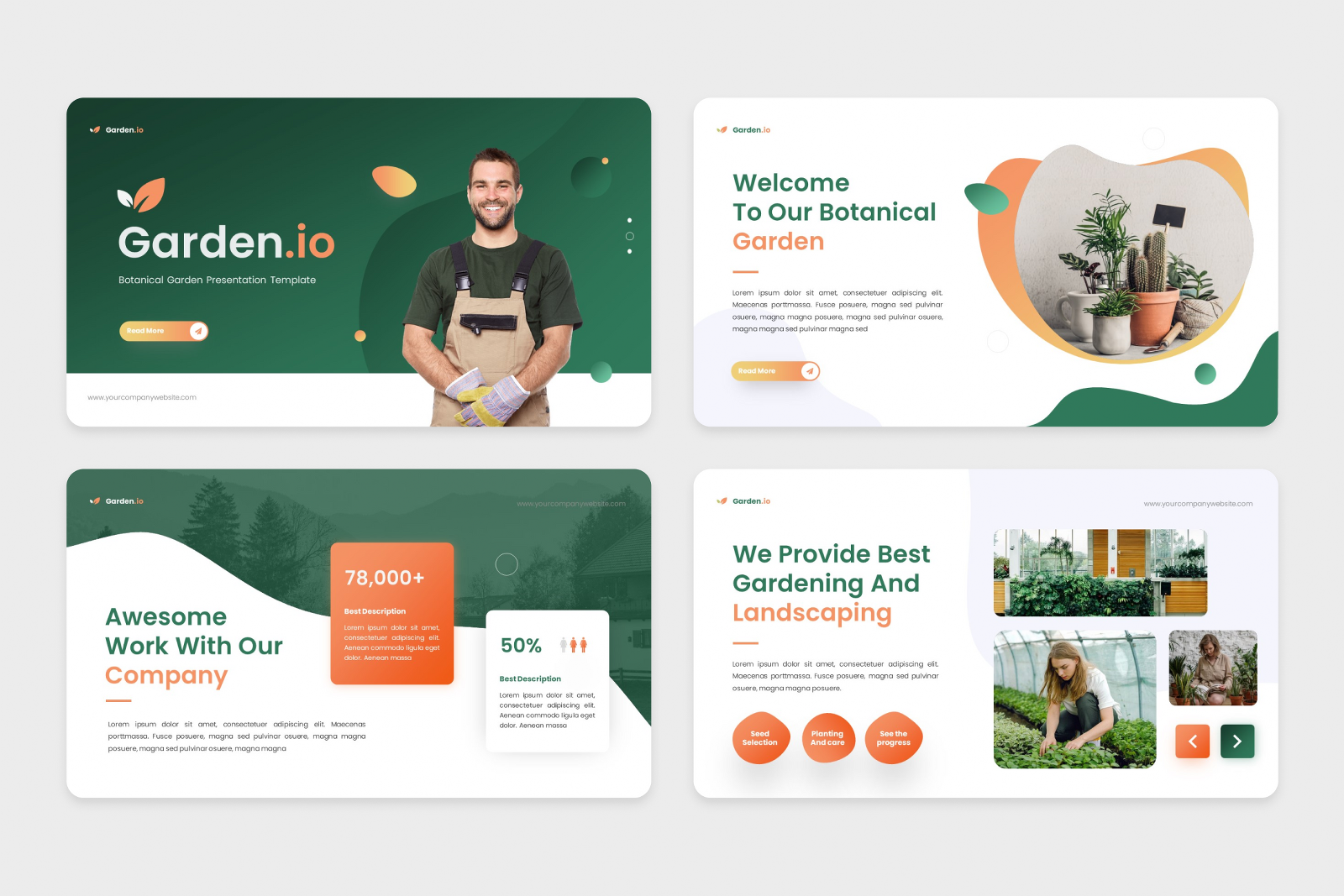 Gardenio - Gardening & Landscaping Keynote Template, Presentation Templates