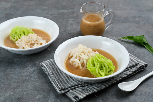 Kue Putu Mayang, traditional Indonesian snack Stock Photo by tyasindayanti