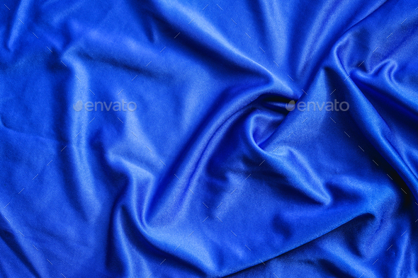 Blue cloth texture can be use as background Stock Photo by tendo23