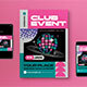 Pink Edgy Club Event Flyer Set by graphicook | GraphicRiver
