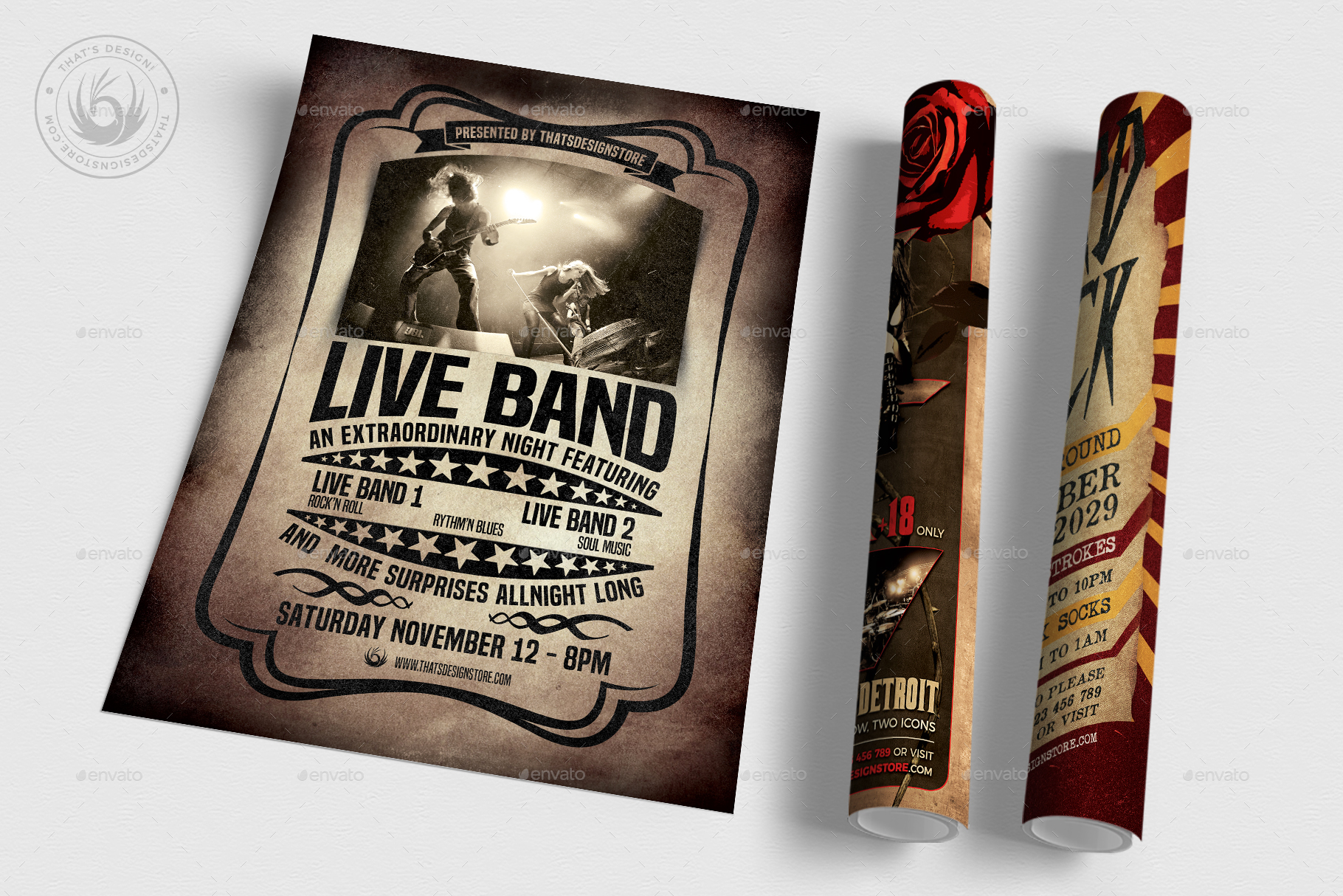 Live Band Flyer Bundle V1, Print Templates | GraphicRiver