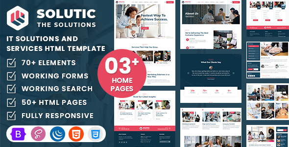Solutic - IT Solutions and Services HTML Template by WebsiteDesignTemplates