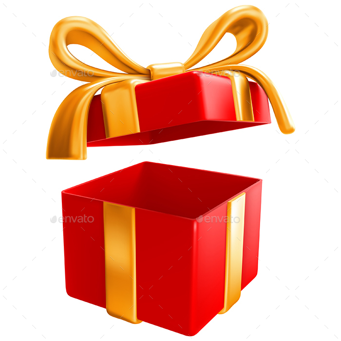 3D Gift Box Set, Graphics | GraphicRiver