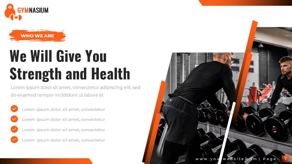 Gymnasium - Gym & Fitness PowerPoint Template, Presentation Templates